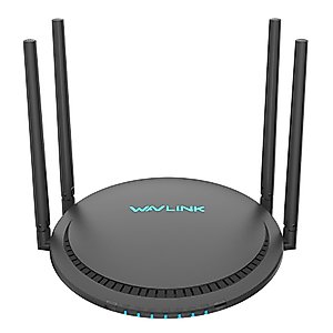 WiFi Router AC1200, WAVLINK Smart Router Dual Band 5Ghz+2.4Ghz, Full 4 Gigabit Ethernet Ports, USB 3.0 Port, Wireless Internet Routers for Home, Gaming