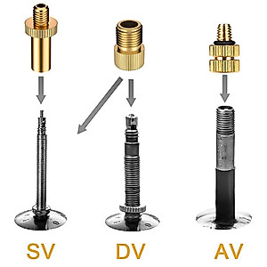 HDNNC Bicycle Valve Adapter DV AV SV Converter, Ball Pump Needle, Inflation Needle, Air Pump Needle Set for All Bike, Sports Ball and Inflatable Equipment 10PCS