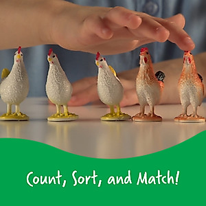 Learning Resources Farm Animal Counters - 60 Pieces, Ages 3+ Toddler Learning Toys, Farm Animals Toys, Develops Counting and Matching Skills