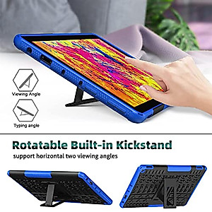 ROISKIN Dual Layer Heavy Duty Shockproof Impact Resistance Drop Proof Military Grade Kids Protective Case for Fire HD 10 & HD10 Plus Tablet 2021 11thgen with Kickstand, not for iPad Samsung Galaxy