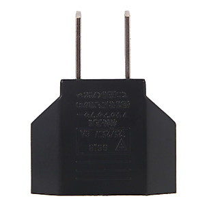 ANRANK E-U1009618AK EU Europe to US USA Travel Power Plug Adapter Converter (Black, 2-Pack)