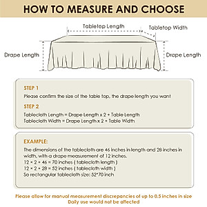 Aironment Rectangle Tablecloth Water and Stain Resistant Washable Table Cloth Selected Wrinkle Free Polyester Table Cover for Dining, Parties, Camping (60 x 84 Inch, Black)