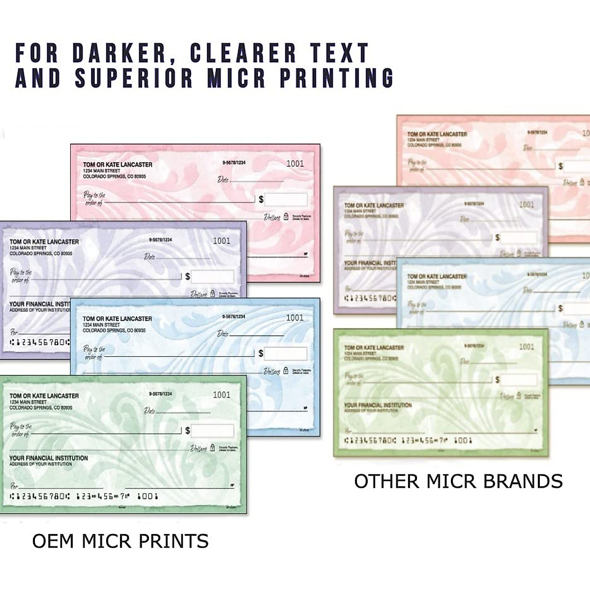 RT M110we Wireless Monochrome Laser Check Printer Bundle with 1 OEM Modified 141A MICR Ink Toner Cartridge for Printing Business and Personal Checks (2 Items)