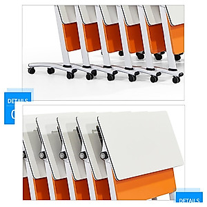 Foldable Meeting Table Set of 6,Flip Top Mobile Training Table with Modesty and Lockable Wheels, for Conference Rooms,Training Rooms,Media Centers,Classrooms (Color : A, Size : 120 * 60 * 75cm)