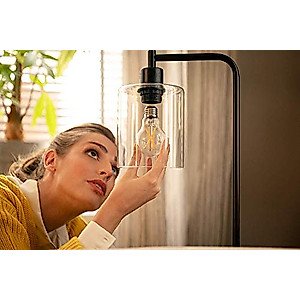 Philips LED Flicker-Free Dimmable Warm Glow Effect A19 Classic Glass Light Bulb, 800 Lumen, 2200-2700K, 8W=60W, E26 Base, Title 20 Certified, 8-Pack