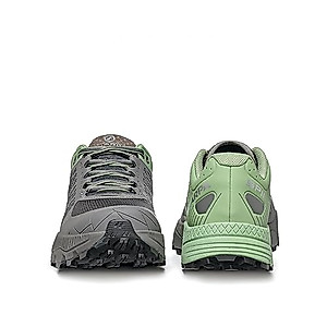 SCARPA Women's Spin Ultra Trail Shoes for Hiking and Trail Running - Shark/Mineral Green - 8 Women/7 Men