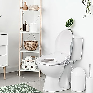 SmartBidet SB-2600 Electric Bidet Seat for Elongated - Electronic Heated Toilet Seat with Warm Air Dryer and Temperature Controlled Wash Functions (Unlimited Hot Water)