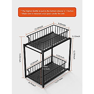 FavoThings Expandable Sink Caddy + 2 Pack Under the Sink Organizer Bundle