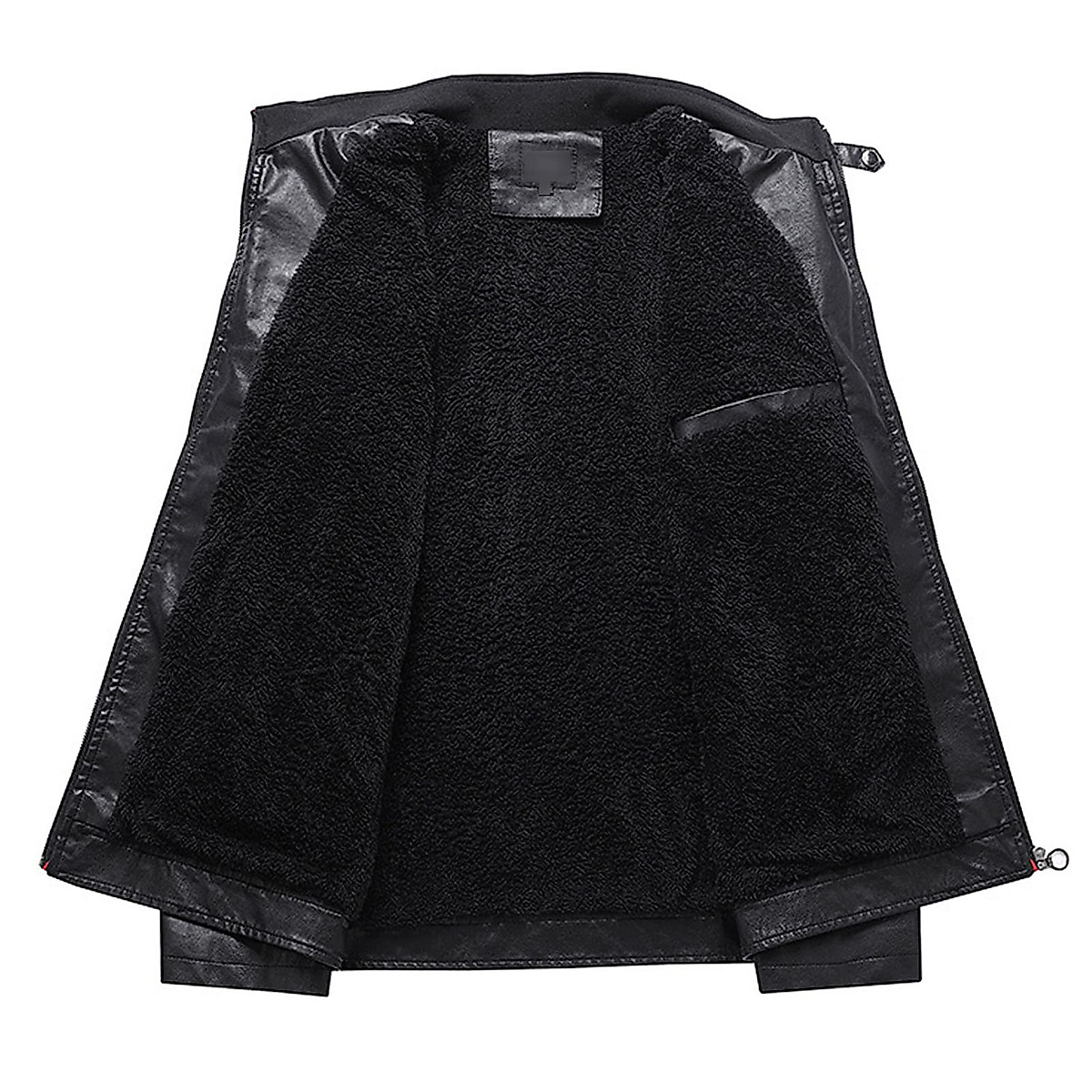 Maiyifu-GJ Mens Motorcycle Vintage PU Stand Collar Coat Fleece Lined Faux Leather Jacket Zip Up Slim Fit Biker Jacket Outwear (Blue,4X-Large)