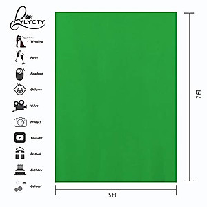 LYLYCTY 5x7ft Green Screen Key Backdrop Soft Pure Green Studio Background ID Photo Photography Backdrop Photo Backdrops Customized Studio Photography Backdrop Background Studio Props LY166