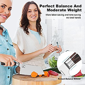 imarku Kitchen Knife, 7 Inch Ultra Sharp Butcher Knife - Japanese SUS440A Stainless Steel Cleaver Knife with Ergonomic Handle, Meat Knife for Home, Kitchen, Restaurant - Best Gifts