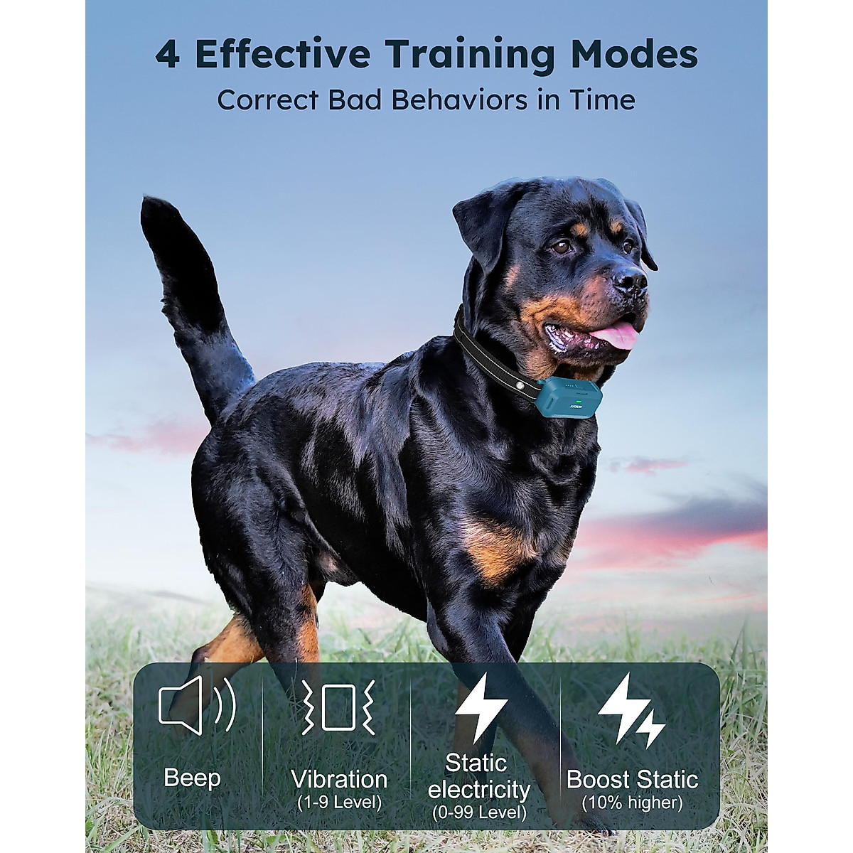 Jugbow Dog Shock Collar 2 Dogs - 4200FT Dog Training Collar with Remote, IPX8 Waterproof E Collar for Dogs Training Rechargeable Collars for Large Medium Small Dogs (10-120lbs)