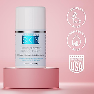 Admire My Skin Potent Retinoid Cream - Anti Aging Retinol Cream Moisturizer to Help Clear Acne Prone Skin, Eliminate Wrinkles and Provide You With That Healthy Youthful Glow
