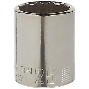 CRAFTSMAN Shallow Socket, Metric, 1/2-Inch Drive, 25mm, 12-Point (CMMT44269)