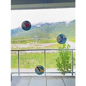 Retractable Screen Door Decals (Stickers) - 6 per Package - Keep Children Safe - Alert Birds, Dogs, Kids - Warn, Protect, Window Safety - Birds