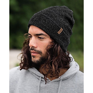 FURTALK Beanie Hats for Women Men Fleece Lined Winter Hats Soft Warm Womens Beanies for Winter Black Grey