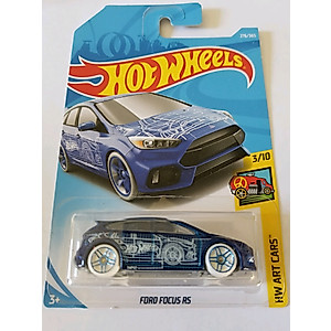 Hot Wheels 2018 Hw Art Cars 3/10 - Ford Focus RS (Blue)