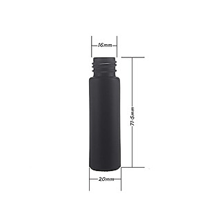 Constore 10ml Matt Black Frosted Glass Spray Bottle Fine Mist Atomizers Empty Refillable Sample Perfume Vials Travel Portable Sample Cosmetic Container With Black Sprayer-10 Pack