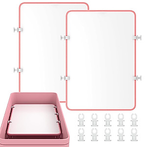 Raymall 2pcs Divider Tray for Bogg Bag, Inserts Dividers for X Large Bogg Bag Accessories Inserts, Large Simply Southern Tote Bag Divider Tray Compatible with Original Bogg Bag Divider (Pink+White)