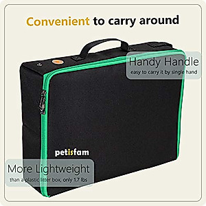 Portable Cat Travel Litter Box with Zipped Lid, No Leakage, No Smell, Easy to Carry, Easy to Use in Hotels, Car