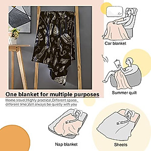 Halloween Gothic Blanket Decoration Fleece Lightweight Throws Gift for Birthday Christmas Soft Flannel Blankets for All Season Bed Home Bedroom Living Room Sofa 50*60 Inches