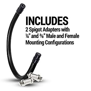 Vidpro FA-22 Heavy-Duty 22-inch Flex Arm Kit - Stiff Yet Flexible Mounting for Mobile Phones Cameras Microphones Lighting and More Fits Most Stands Tripods Rigs Grips and Clamps Holds Up to 3 Lbs