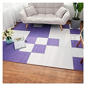 ALGFree Foam Floor Mat for Baby, Interlocking Foam Tiles Foam Mats for Kids Floor Mats Play Mats Puzzle Mats Perfect Home Decoration (Color : A, Size : 30x30x0.6cm-8pcs)