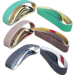 24 Pcs 3/4" x 12" Replacement Knife Sharpener Sanding Belt Kit for Work Sharp Ken Onion Edition (WSKTS-KO) Knife & Tool Sharpener , 80/120/240/400/1000/1200 Grits