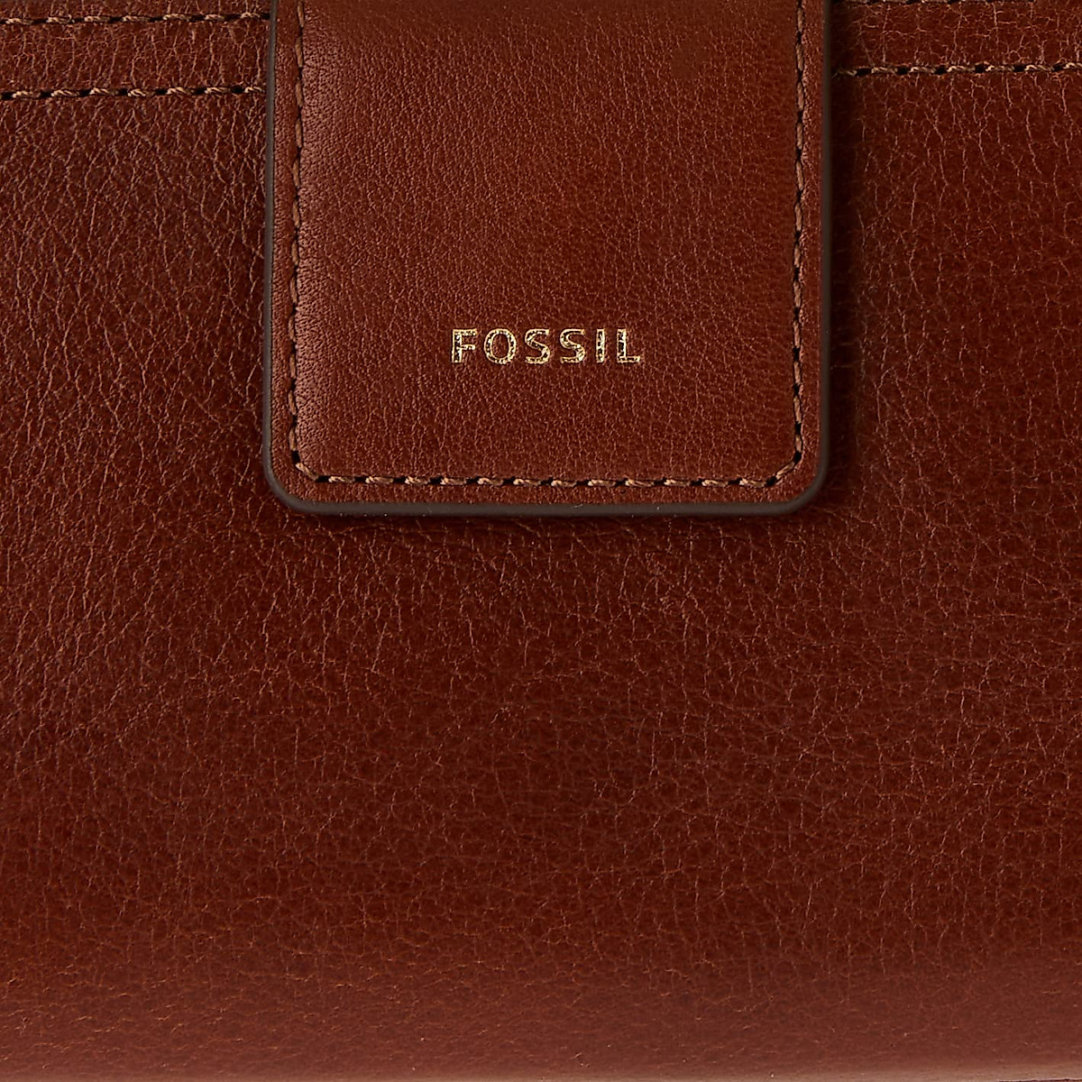 Fossil Women's Logan Leather Wallet RFID Blocking Tab Clutch, Brown (Model: SL7830200)