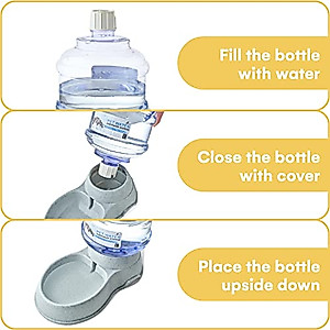 Noa Store Automatic Pet Water Dispenser | 1 and 3 Gallon Cat Water Dispenser and Cat Food Dispenser, H20, BPA-Free, Small and Big Cat Feeder and Dog Water Dispenser, Cat Water Bowl and Dog Feeder