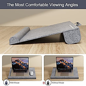 Folding Laptop Lap Desk, Laptop Stand for Lap, Laptop Table for Bed Sofa, Gray