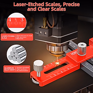 Enhanced Model Cabinet Hardware Jig,Adjustable Cabinet Handle Template Tool for Knobs,Handles and Pulls,Drawer Hardware Jig for Drawer Cabinet Installation,High Precise Woodworking Drill Guide