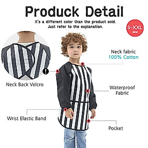 Plie Waterproof Kids Art Smocks 53 Colors (Age 1-10, S-XXL Size), Butterfly Print (38-XXL)