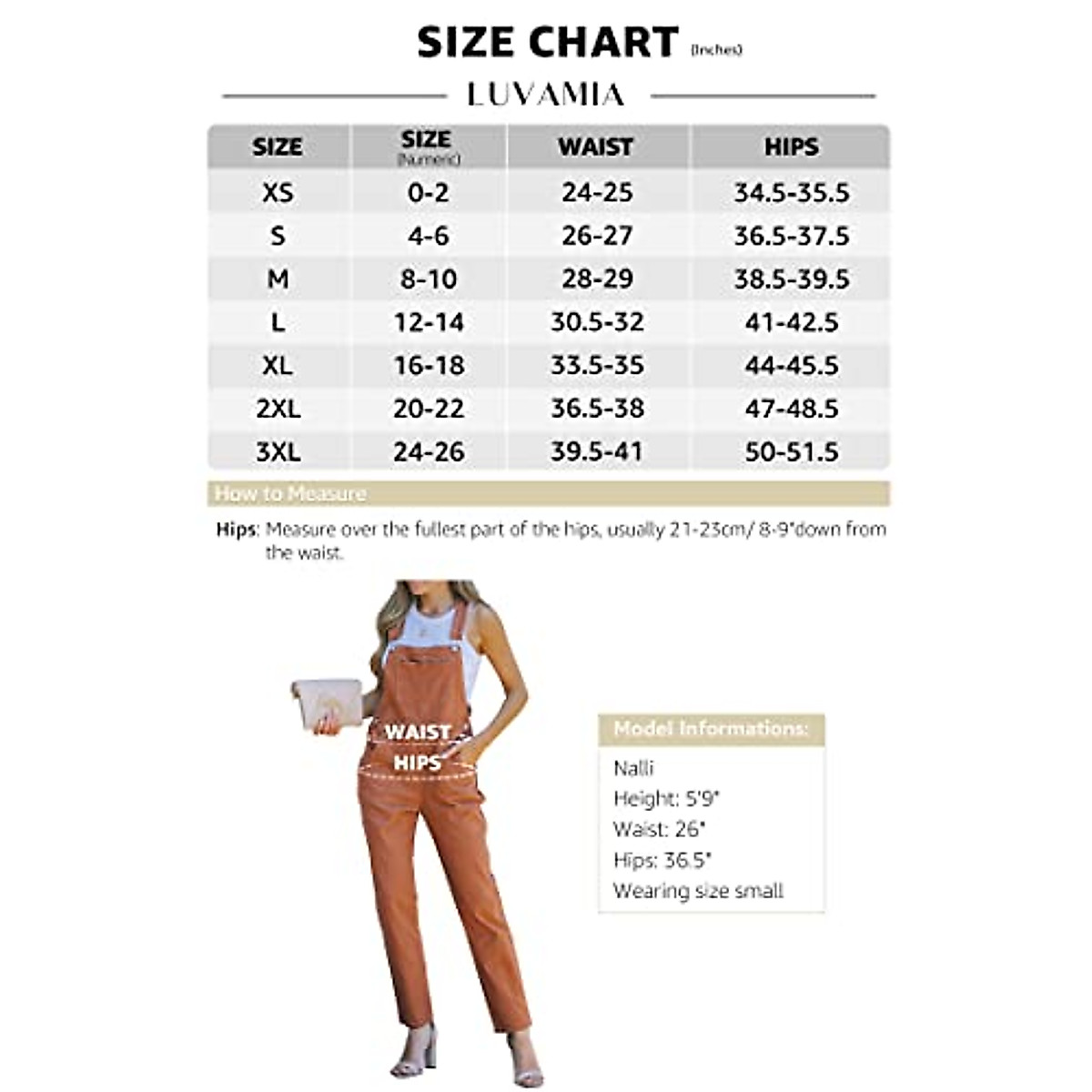 Women's Casual Adjustable Denim Bib Overalls Jeans Pants Fashion Loose Overall Jumpsuits Brown Size X-Large