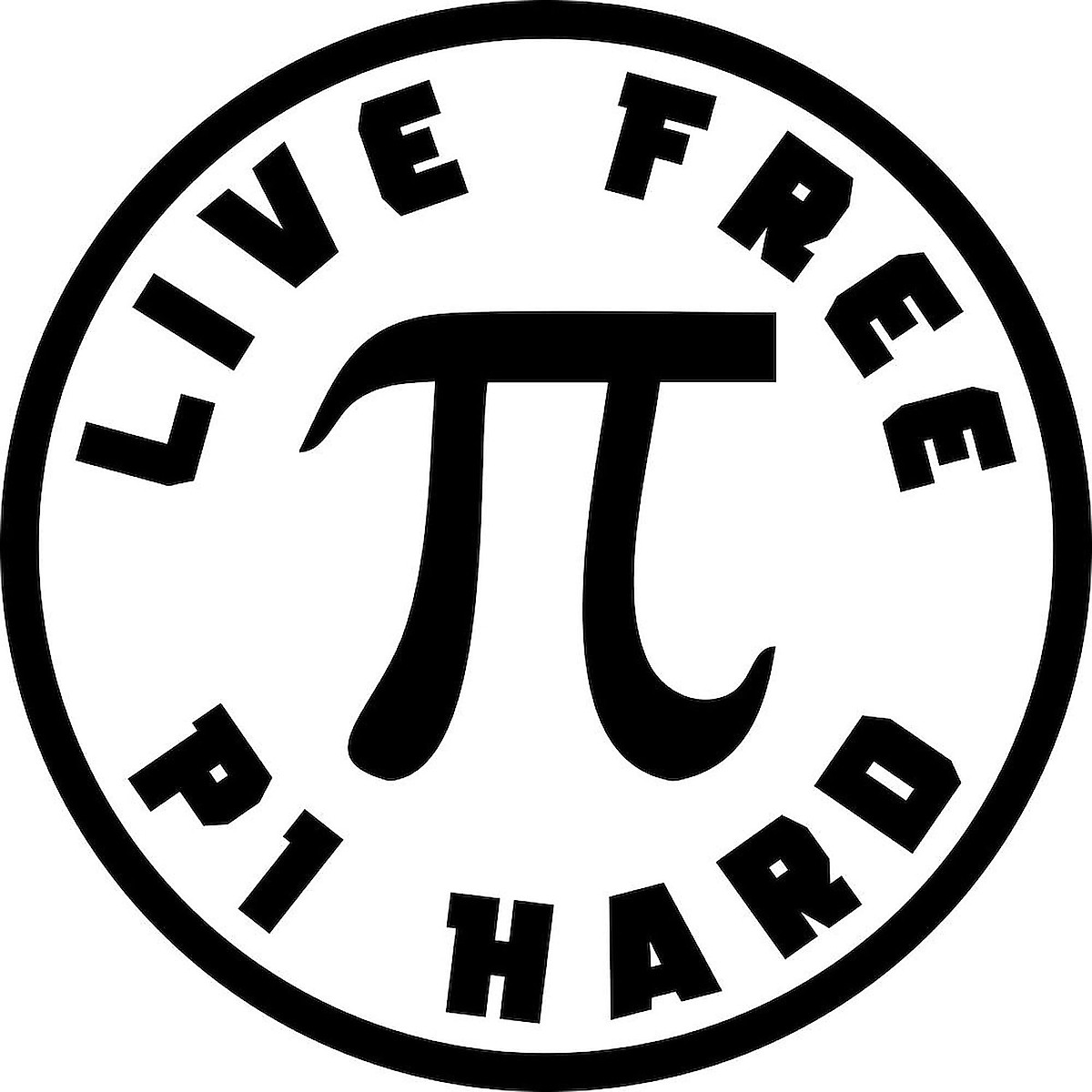 CafePress Live Free Pi Hard Ceramic Coffee Mug, Tea Cup 11 oz