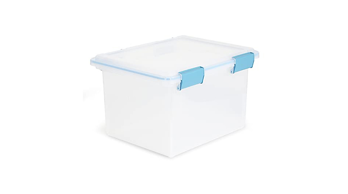 Sterilite Gasket Box 32 Quart - 8 Pack of Stackable Bins