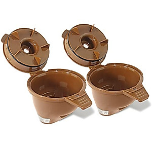 2-Pack Single Serve Ground coffee Brew Basket for Hamiltion FlexBrew Coffee Maker Models 49974 49975 49976 49979 49957 49954 49947 49940 49950 49966 49968 Filter Part, Brown