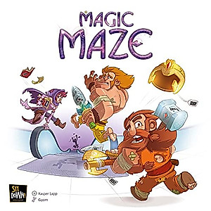 Sit Down! Magic Maze - Real-Time Gameplay, Move the 4 Characters Through the Mall Before the Timer Runs Out - Co-operative, Everyone Has a Different Power, 1-8 players, 15 mins, Ages 8+, Medium