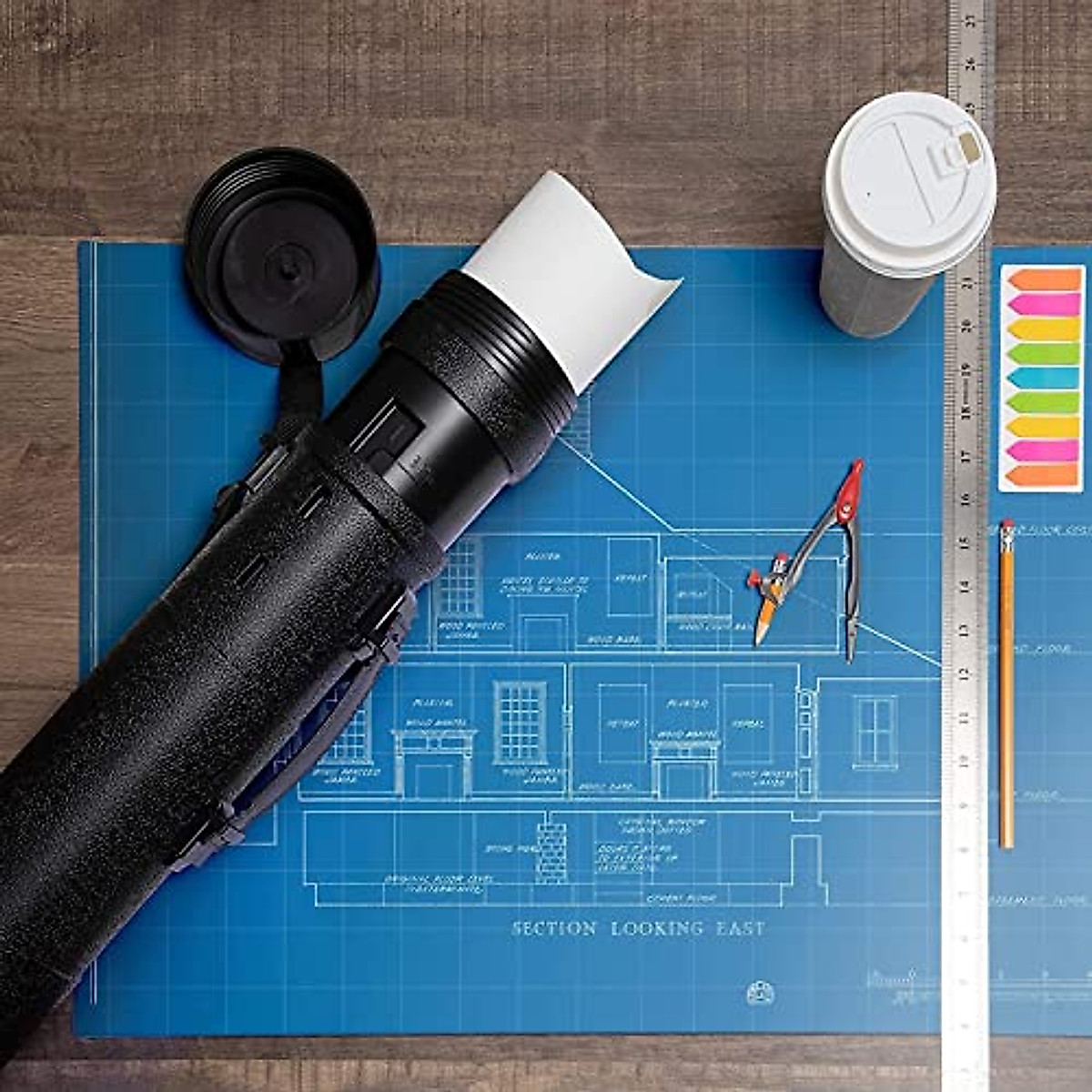 Juvale Poster Tube, Blueprint Document Holder for Drawing, Drafting, Art Storage with Carrying Strap (2 Pack, Expandable 24-40 inches)