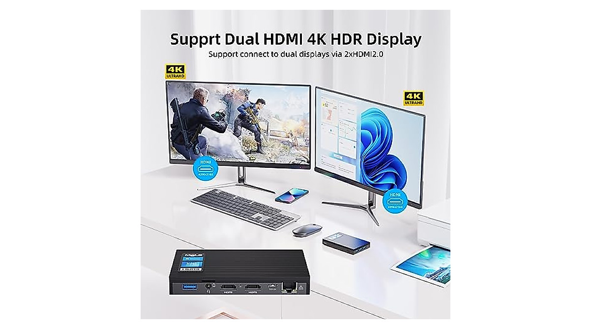 MeLE Fanless Mini PC Quieter3Q 11th Gen N5105 16GB 512GB Windows 11 Pro ...