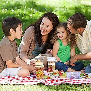 LANDNEOO 4 Pack Overnight Oats Containers with Lids and Spoons, 24 oz Glass Mason Jars for Overnight Oats, Large Capacity Airtight Jars for Milk, Cereal, Fruit