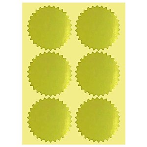 Remarkable Gold Certificate Embossing Seal Label - 1.5" Inch Gold Foil Sticker Envelope Package Serrated Edge Self-Adhesive Stickers – 180 Labels Per Pack