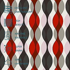 Prime-Home Blanket Fleece Blanket Throw, Geometric Texture Blanket Plush Fleece Throw Blanket Lightweight Blanket Soft Flannel Blankets, Fuzzy Blanket Throw 40x50 Water Drop Texture Red and Gray