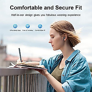 Tecno True Wireless Bluetooth Earbuds Noise Cancelling, ANC Bluetooth Headphone with Microphone and Breathing Light, USB-C Waterproof Earphones with Touch Control for Android iOS, H3 Black