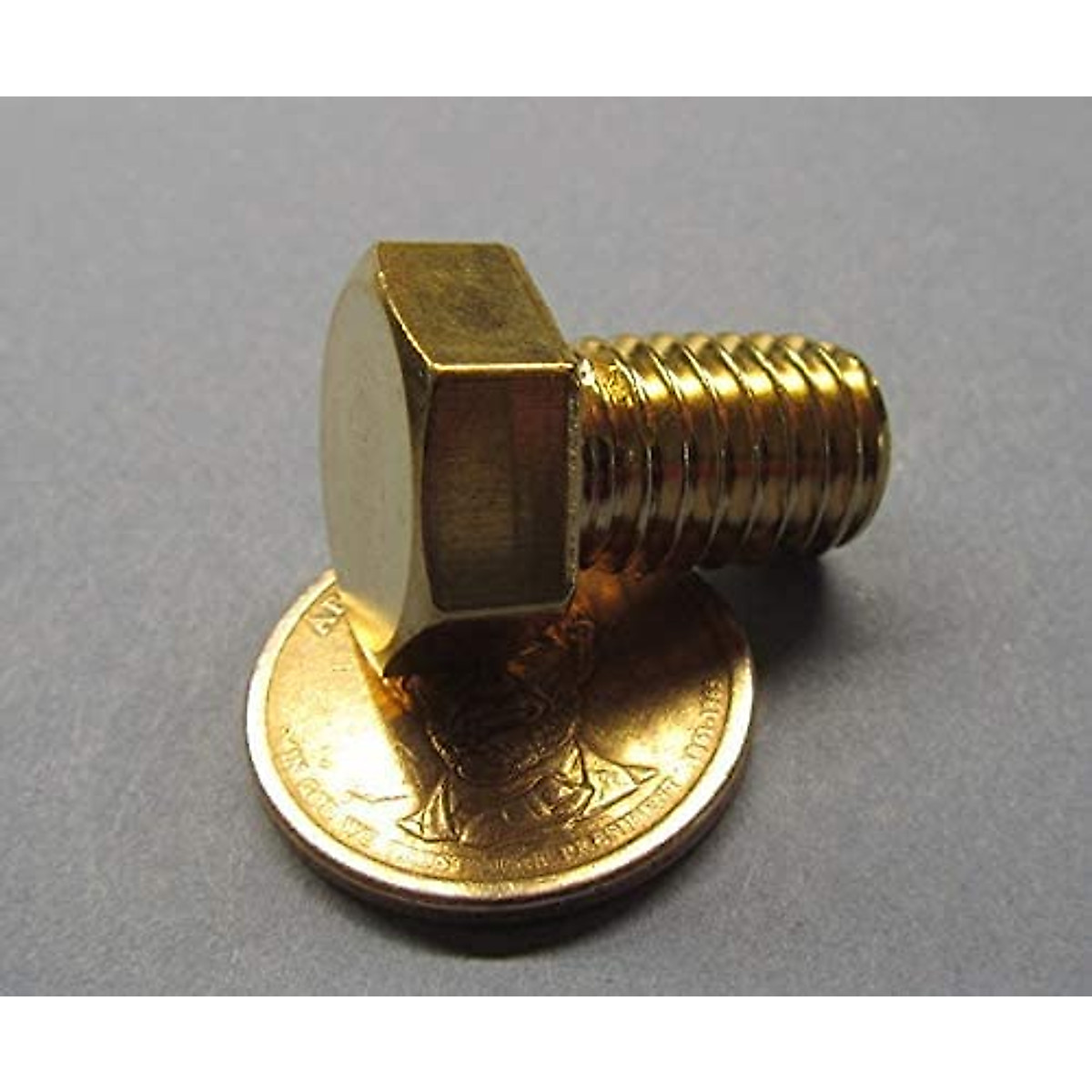 Brass Hex Head Bolts FT 3/8"-16 Thread x .750" Long 10 pcs