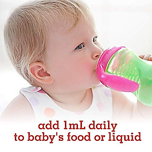 Garden of Life Baby Vitamin D3 Liquid, 600 IU (15 mcg) Organic Liquid Vitamin D for Infants & Toddlers, Support for Baby's Bones & Immune System, Gluten Free & Non-GMO, 56 mL (1.9 fl oz) Liquid