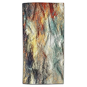 Wondertify Color Clouds Hand Towel Lighting Effect Hand Towels for Bathroom, Hand & Face Washcloths 15X30 Inches Black Blue Orange Red Yellow