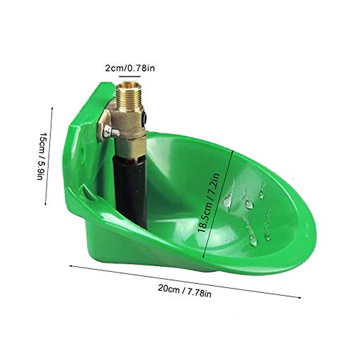 Yougoo Automatic Waterer Bowl Goats Waterer Sheep Drinking Water Bowl Livestock Drinker Bowl for Piglet Cattle Dog, Green