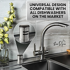 Dishwasher Air Gap (# 72020 - Chrome Kit) | Aftermarket Replacement Compatible with All Major Brands – Durable Chrome and Plastic – Evo Dyne