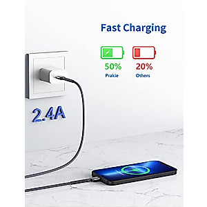 iPhone Charger Cable 2Pack 6FT, Nylon Braided Lightning Cable, [Apple MFi Certified] Fast Charging iPhone Charger Cord Compatible with iPhone 14 13 12 11 Pro Max XR XS X 8 7 6 Plus iPad and More